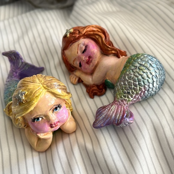 Accents | 2 Vintage Mold Hand Painted Mermaids Plaster | Poshmark